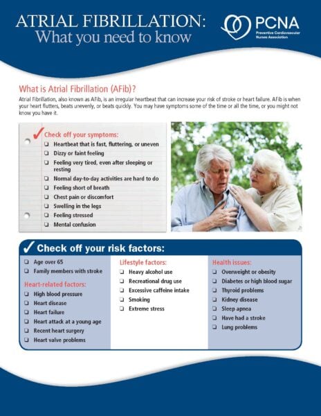 AFib: Prepare for Your Next Visit Discussion Guide – PCNA